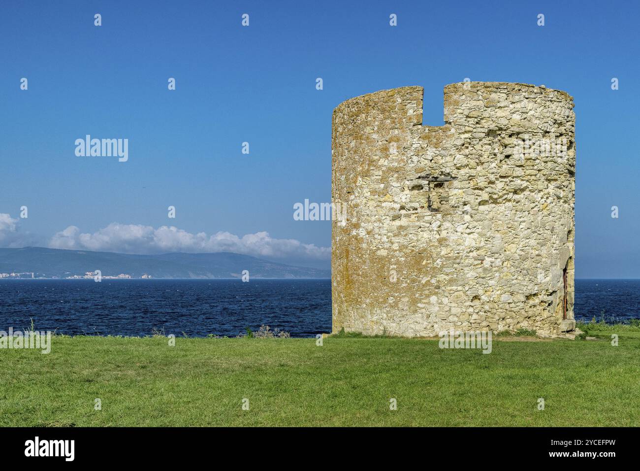 Ancient Byzantine Tower in Nessebar ancient city, one of the major ...