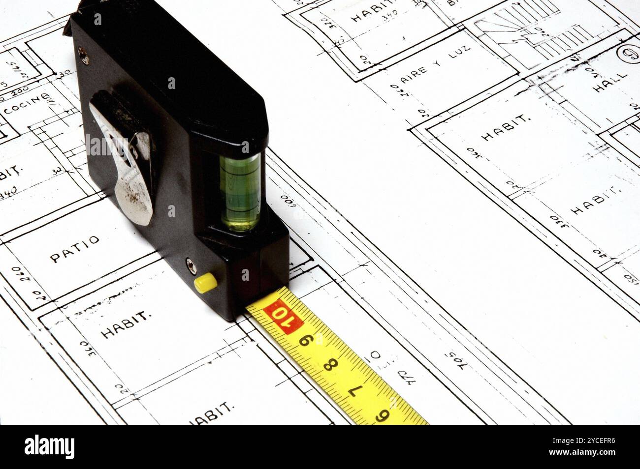 Plan and Tool, Architecture Concept Stock Photo - Alamy