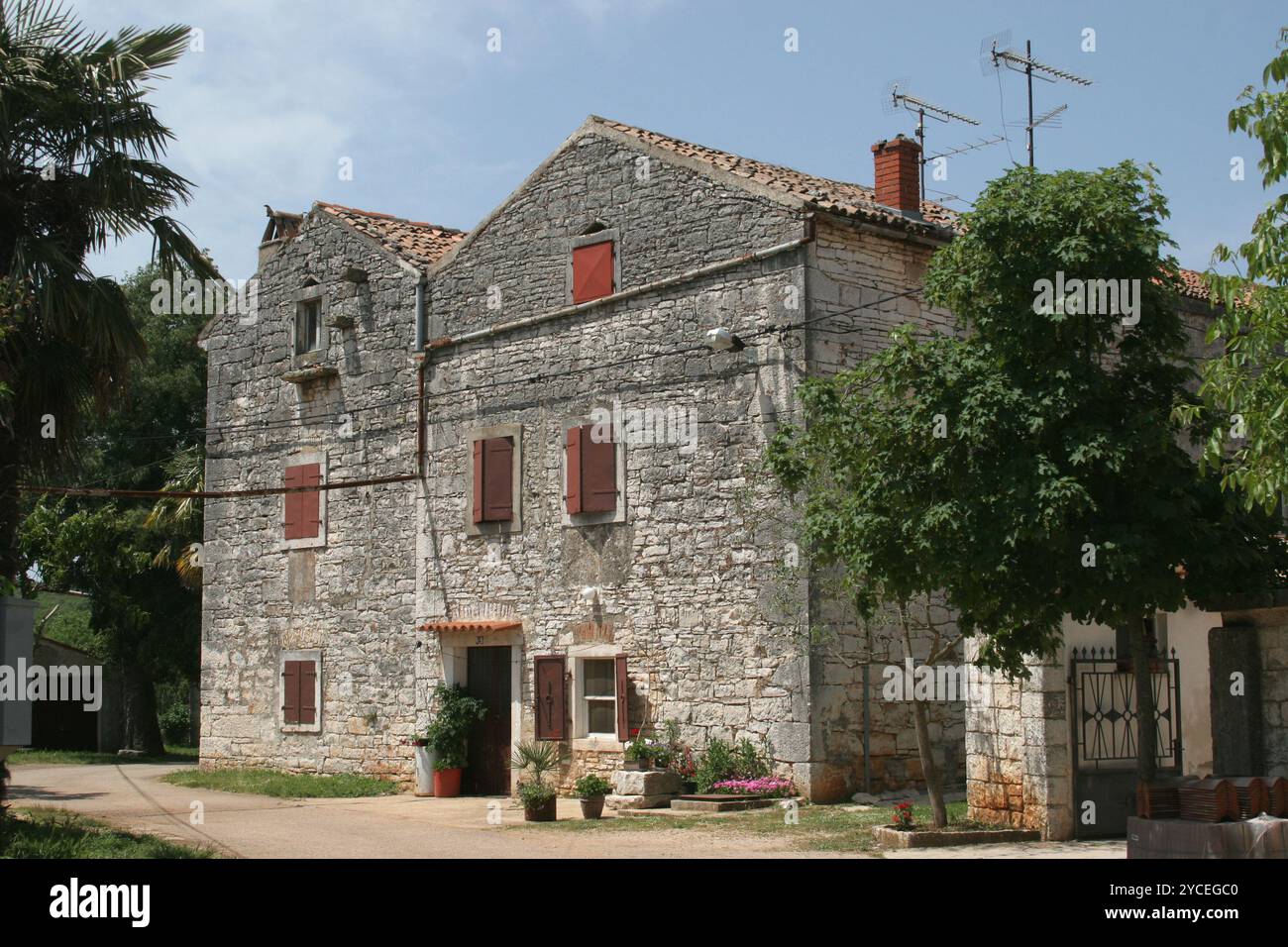 A typical little old village in the Istria Stock Photo - Alamy