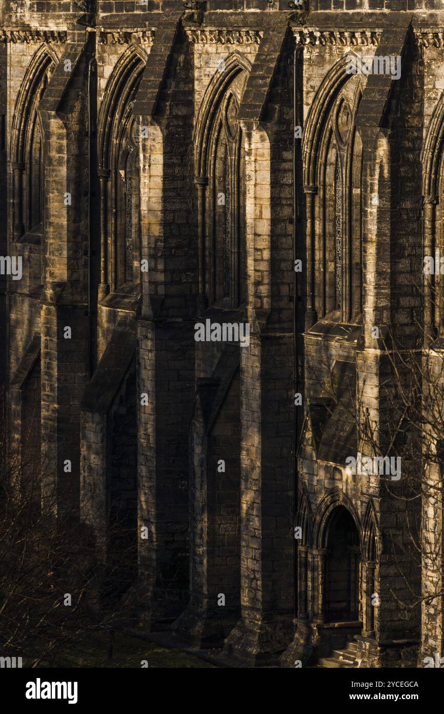 Exterior View of Glasgow Cathedral. Scotland, UK. Glasgow Cathedral is ...