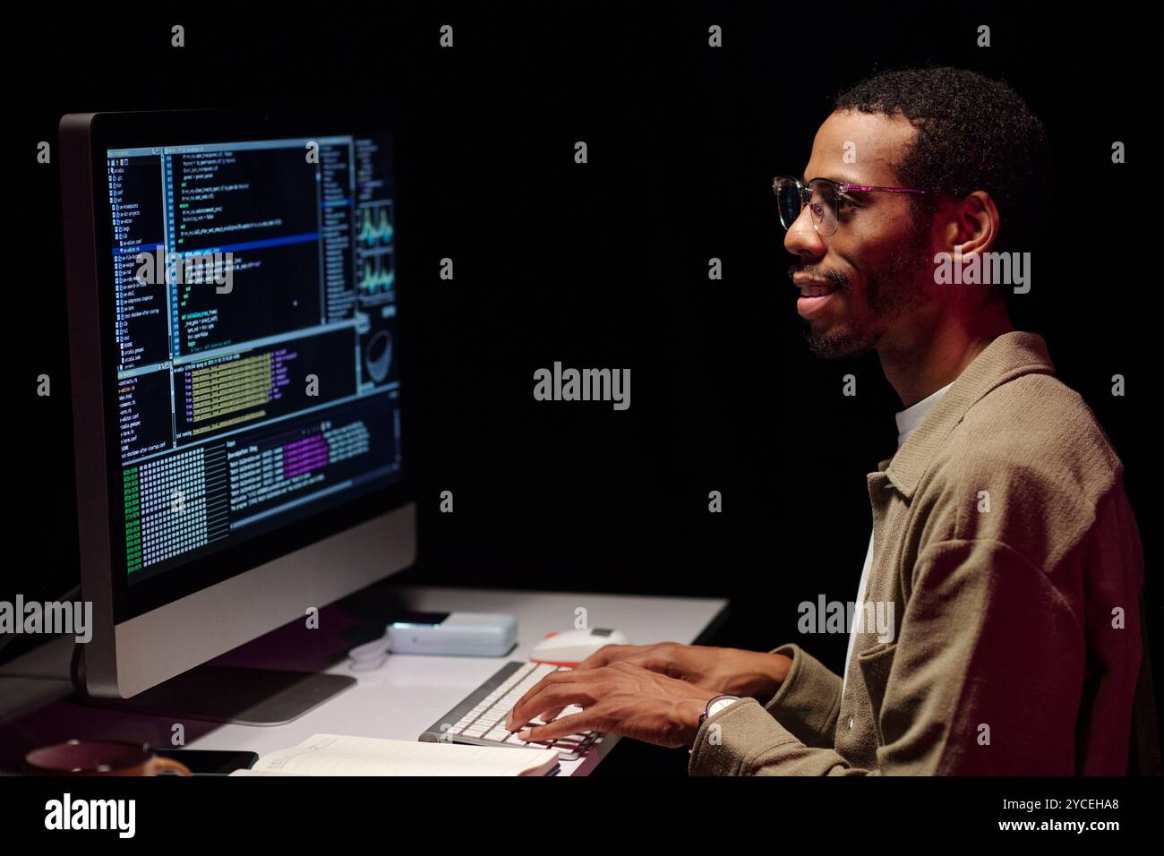 Focused Programmer Analyzing Code on Computer Screen Stock Photo - Alamy Focused Programmer Analyzing Code on Computer Screen Stock Photo - Alamy