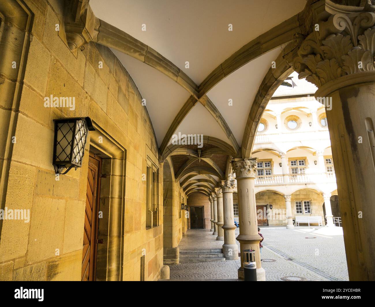Arcade, state museum Old Castle, Stuttgart Baden-Wuerttemberg Stock ...
