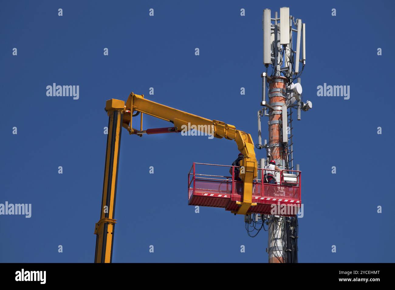 Ordinary maintenance and control to an antenna for communication Stock ...