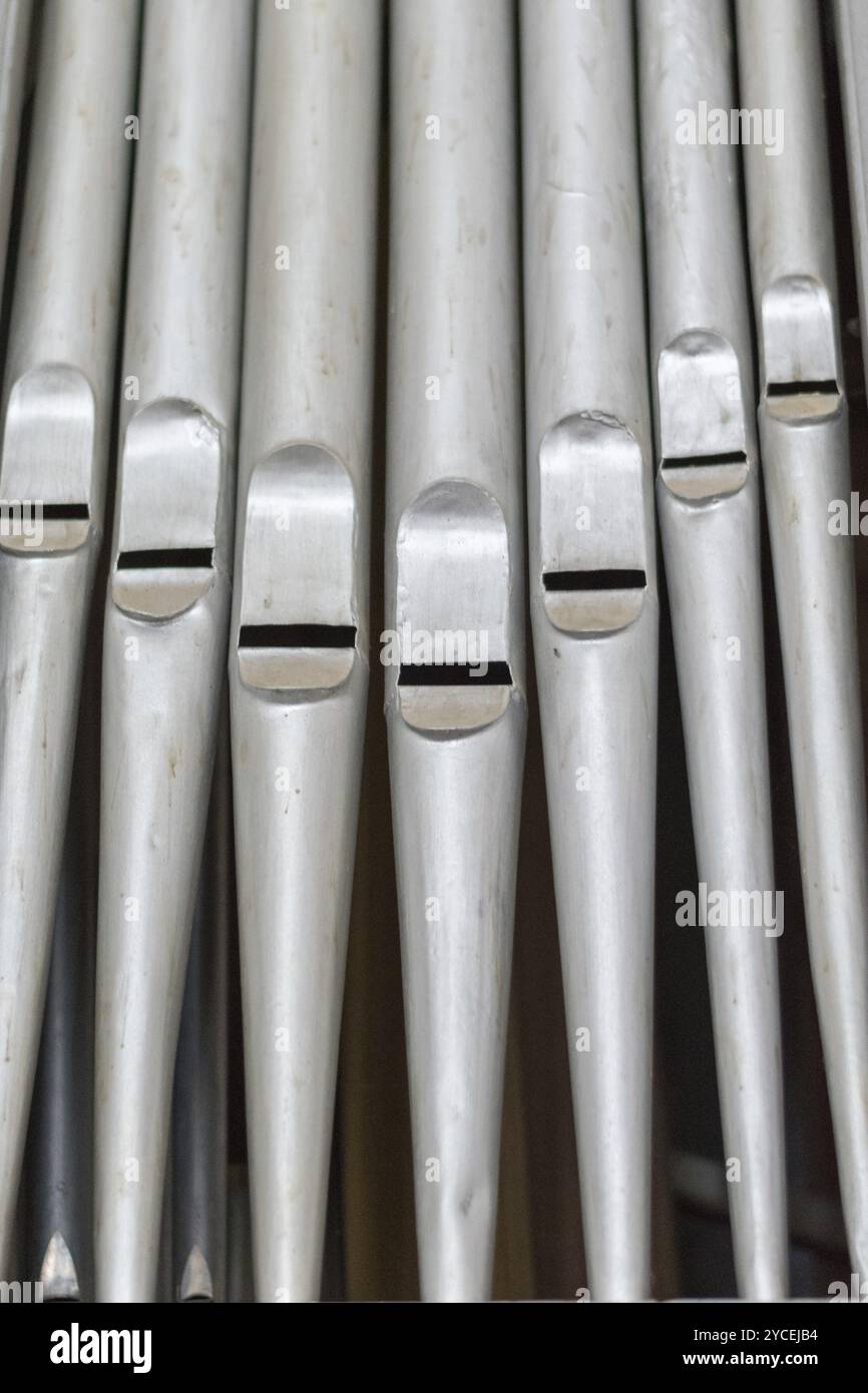 The parts of s organ in a church Stock Photo - Alamy