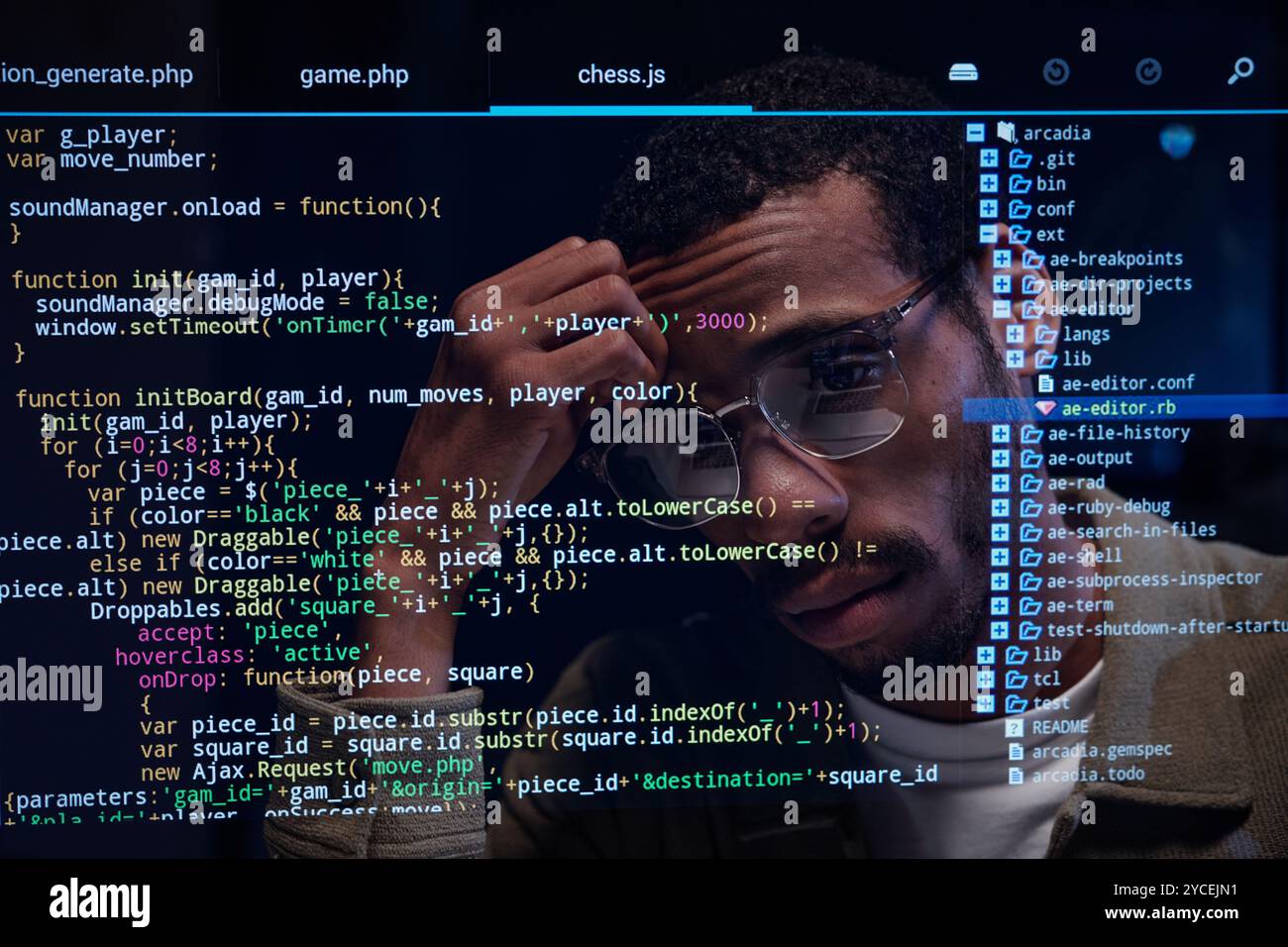 Multiple computer screens programming hi-res stock photography and images - Alamy