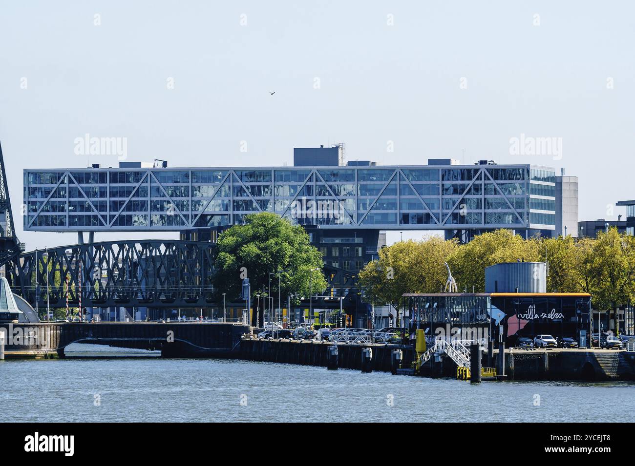 Rotterdam, Netherlands, May 8, 2022: Waterfront of River Meuse in ...