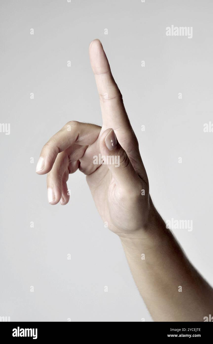 Hand Sign on white background Stock Photo - Alamy