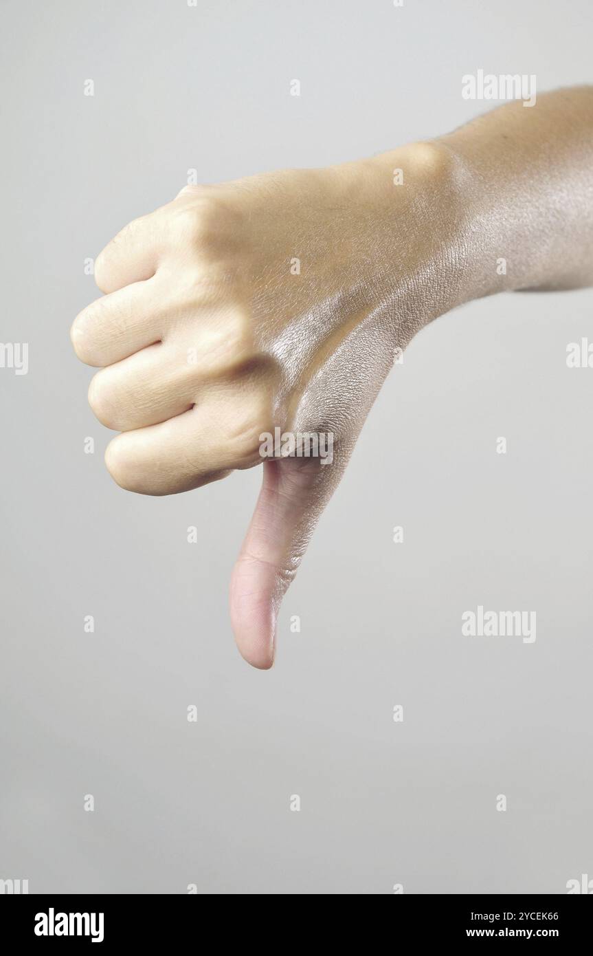 Hand Sign performing symbol language Stock Photo - Alamy