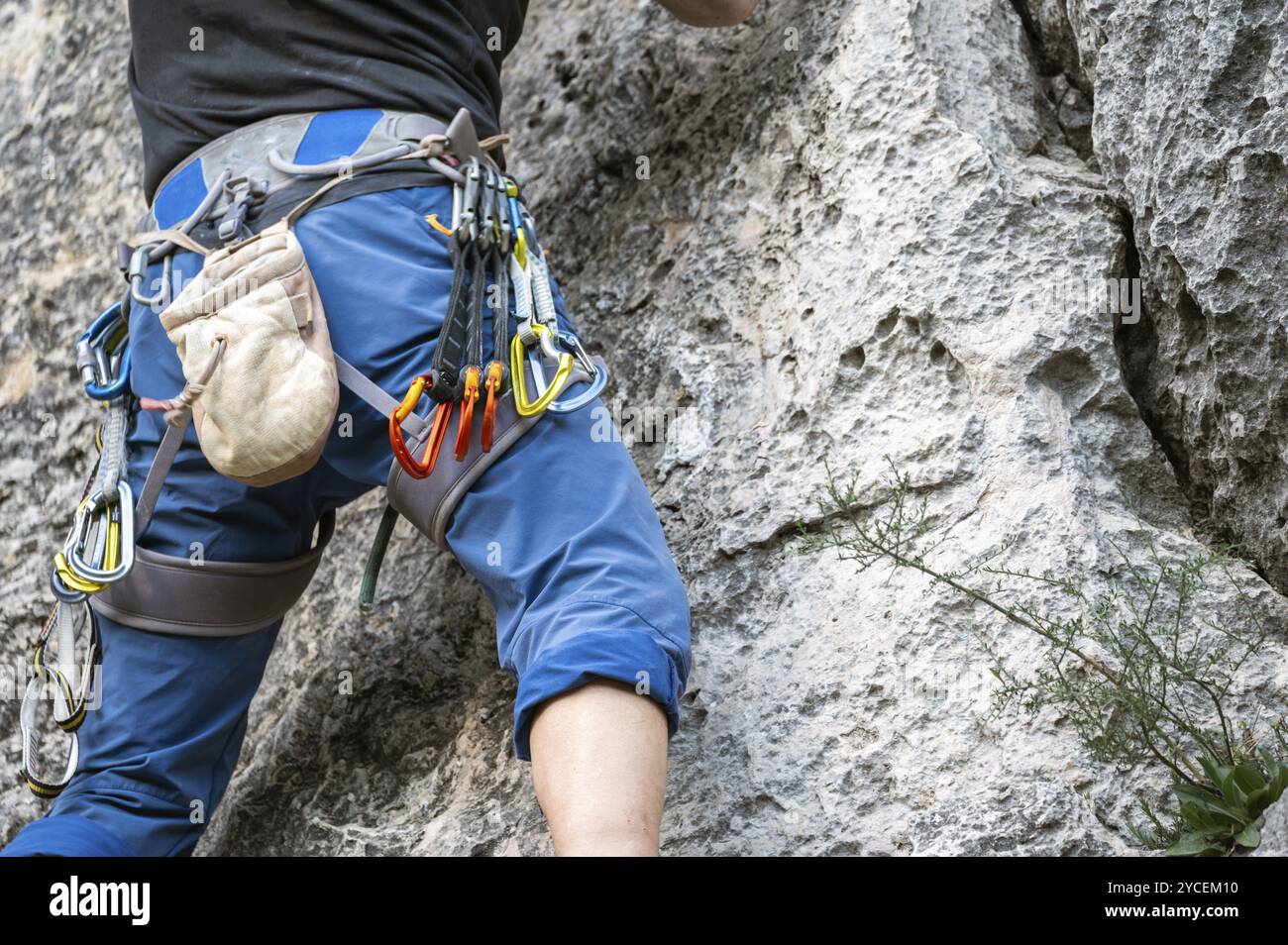 Closeup shot rock climbers hi-res stock photography and images - Alamy