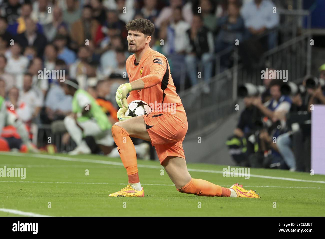 Goalkeeper of Dortmund Gregor Kobel during the UEFA Champions League ...