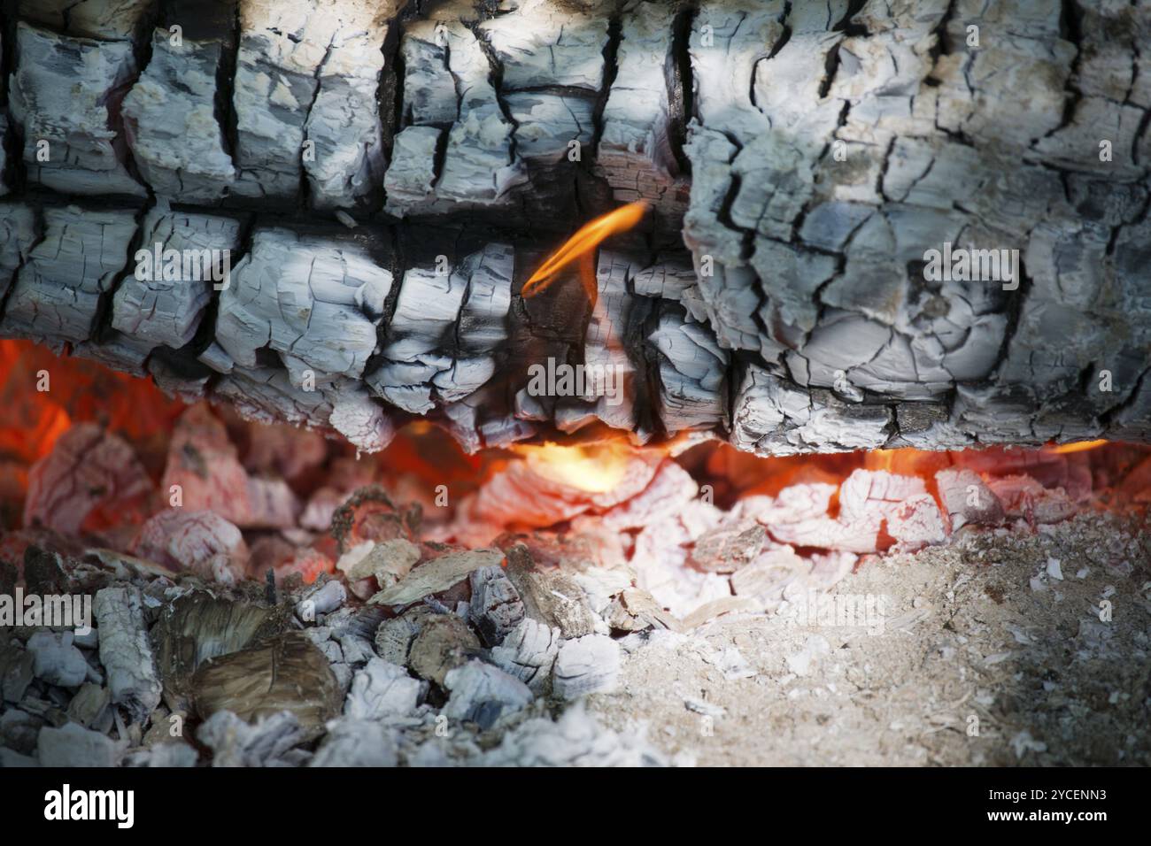 What remains after the effects of a burning wood, burning ash Stock ...