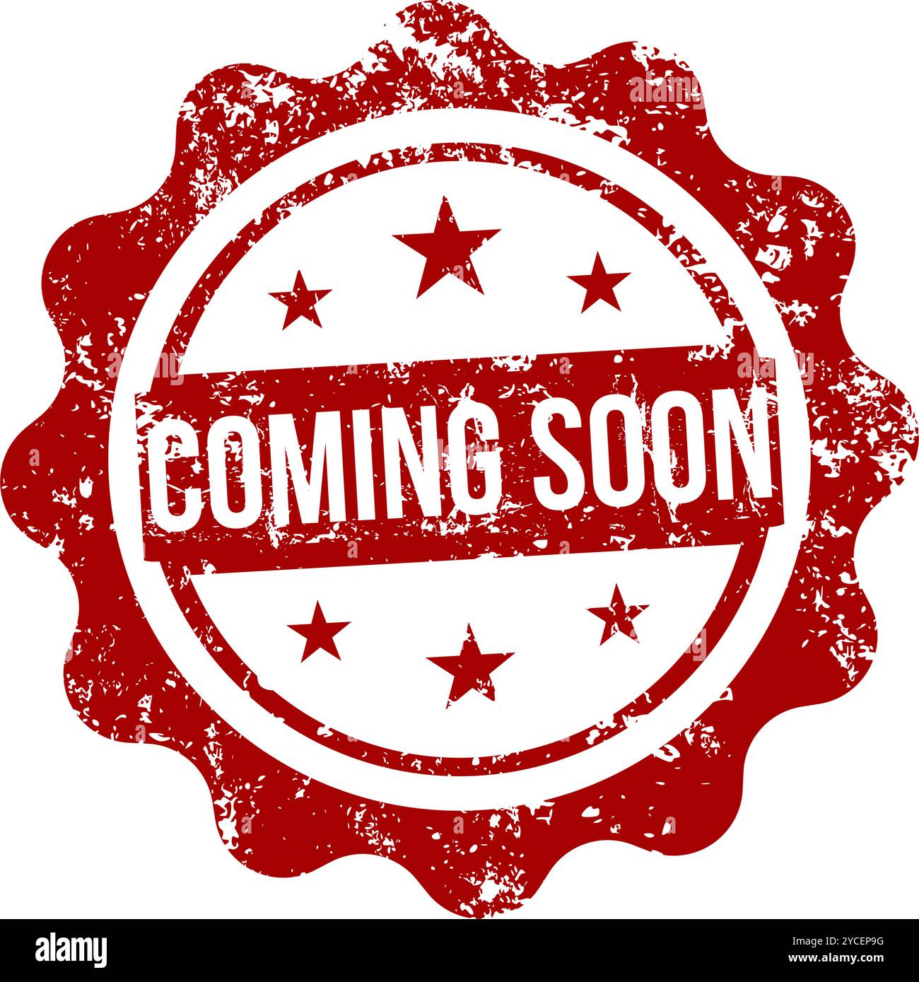 Coming Soon - red rubber stamp with grunge effect Stock Vector Image ...