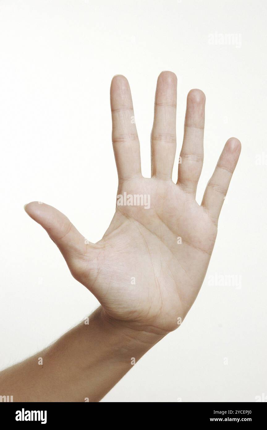 Hand Sign on white background Stock Photo - Alamy