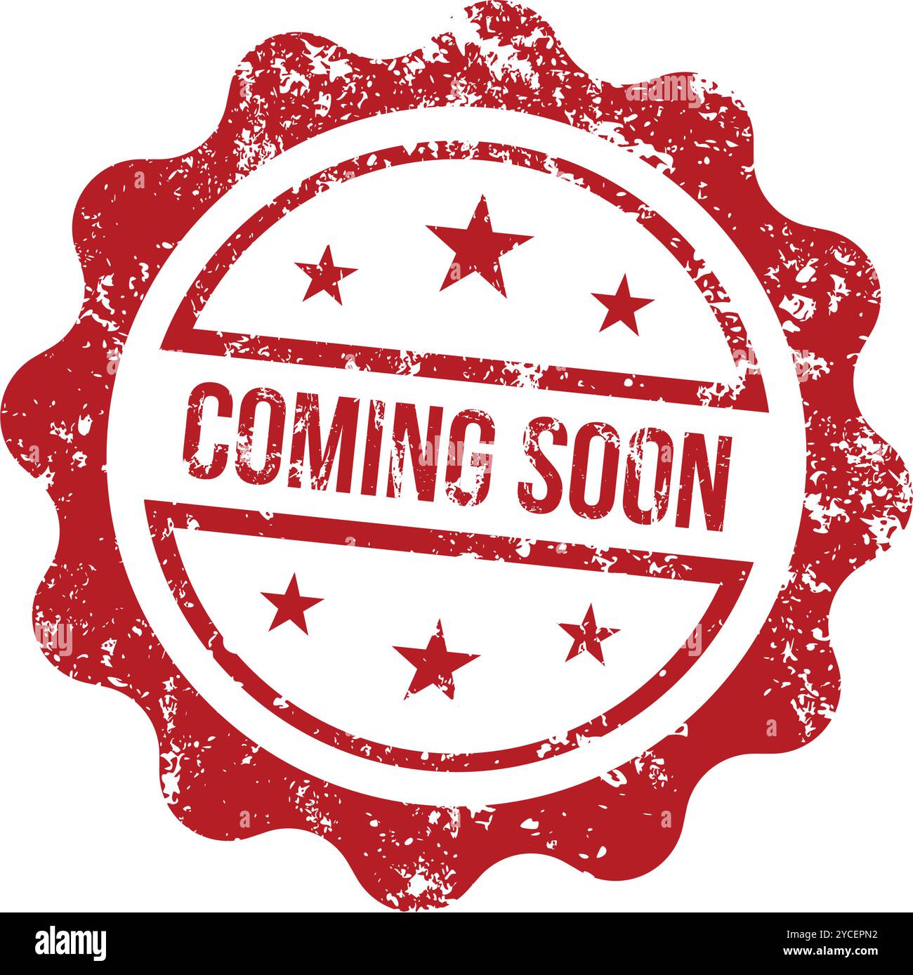 Coming Soon - red rubber stamp with grunge effect Stock Vector Image ...