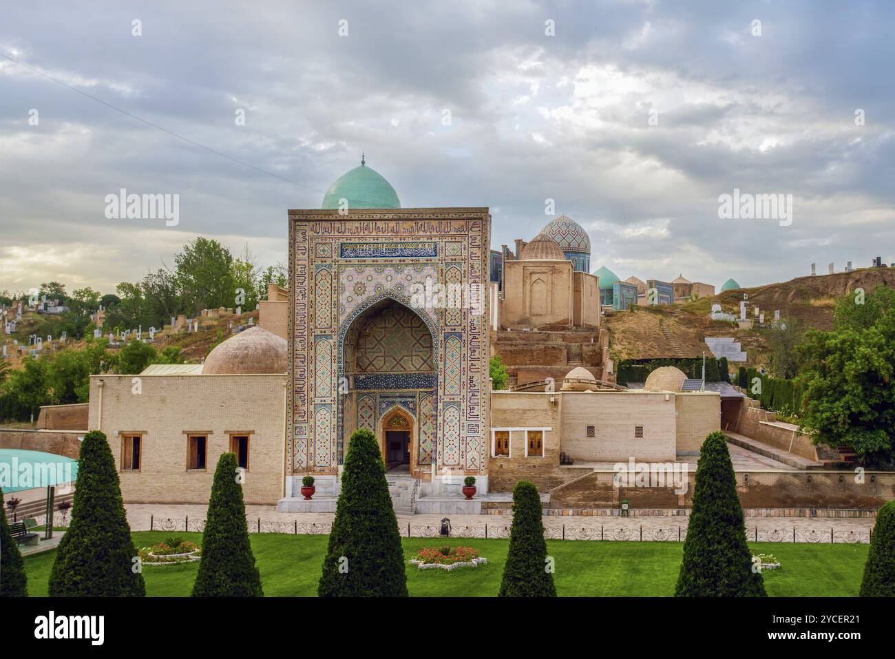 Fantastic architectural memorial complex Shakhi-Zinda, a Muslim complex (mosques) in ancient ...
