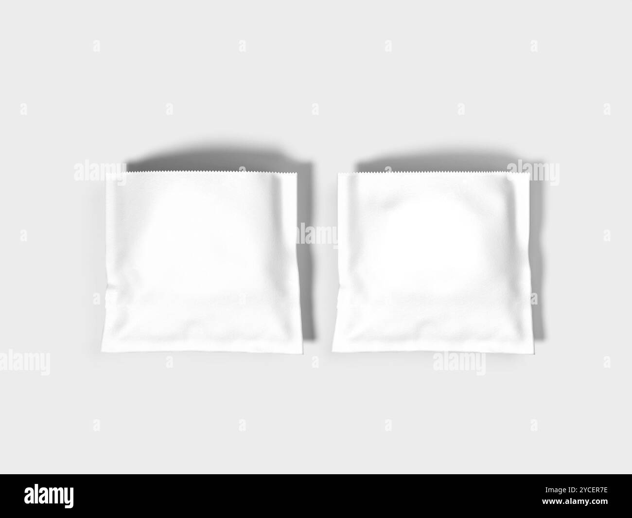 Blank White Bread Packaging Mockup 3D Render Stock Photo - Alamy
