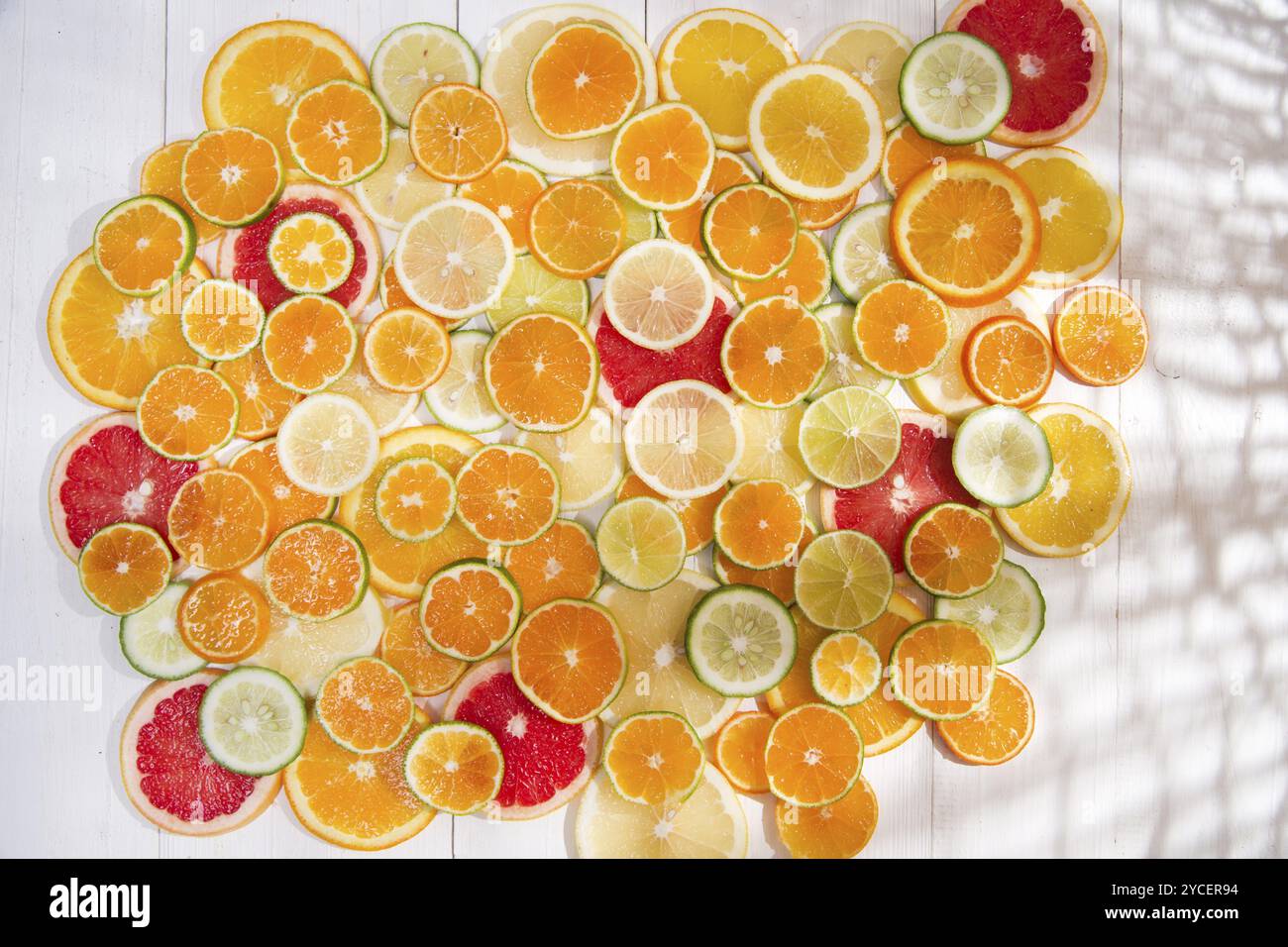 Presenting a blend of citrus slices of different types Stock Photo - Alamy