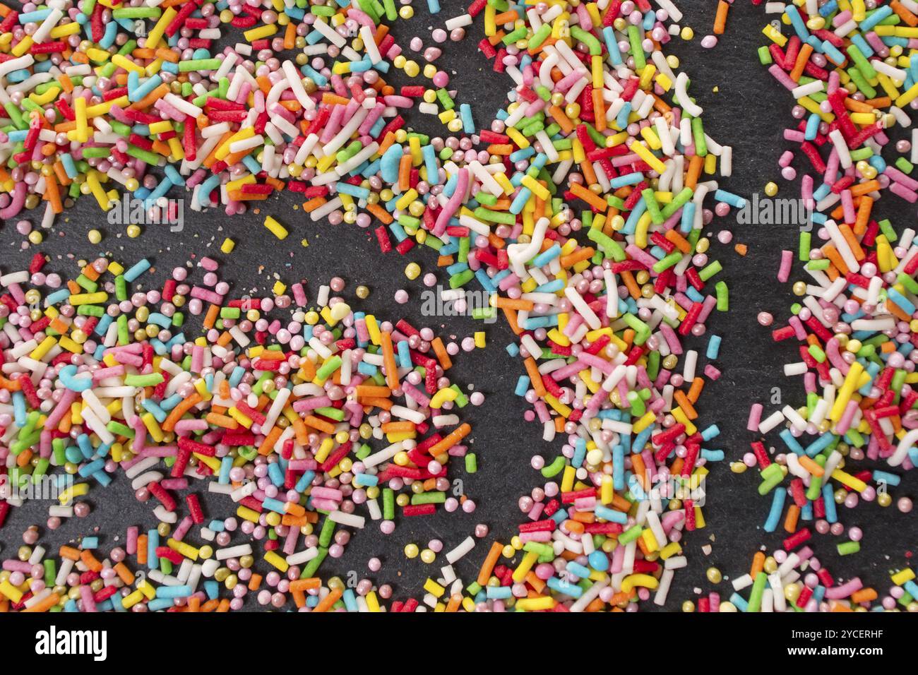 Presentation background made with sugar balls of various colors Stock ...
