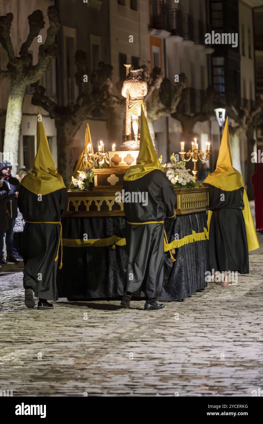 Traditional Spanish Holy Week procession. High quality 4k footage Stock ...