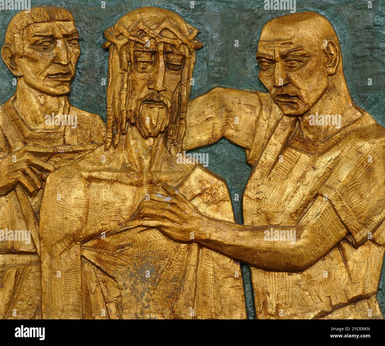 Jesus is stripped of His garments Stock Photo - Alamy