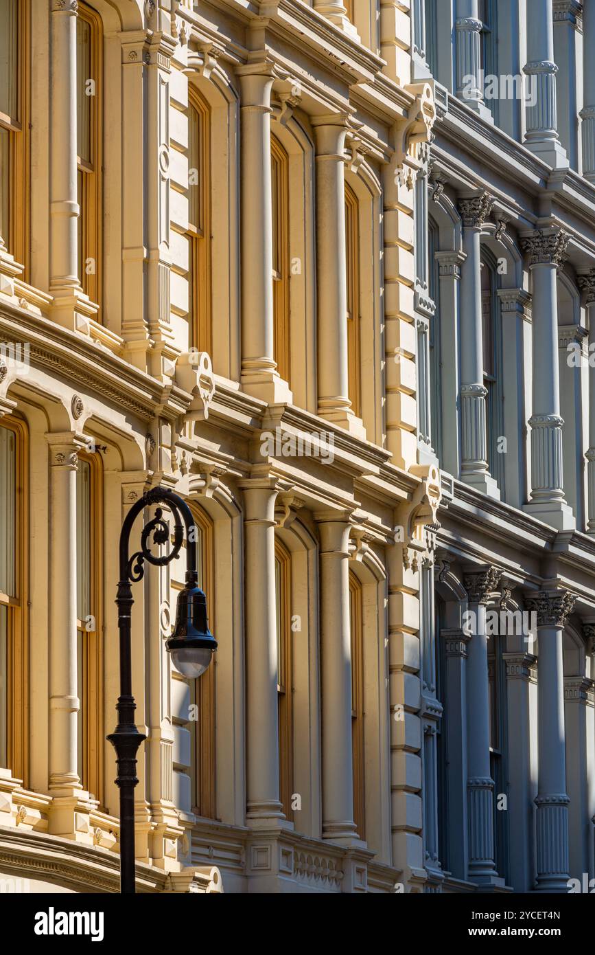 Typical late 19th century building facades in SoHo, the Cast Iron ...