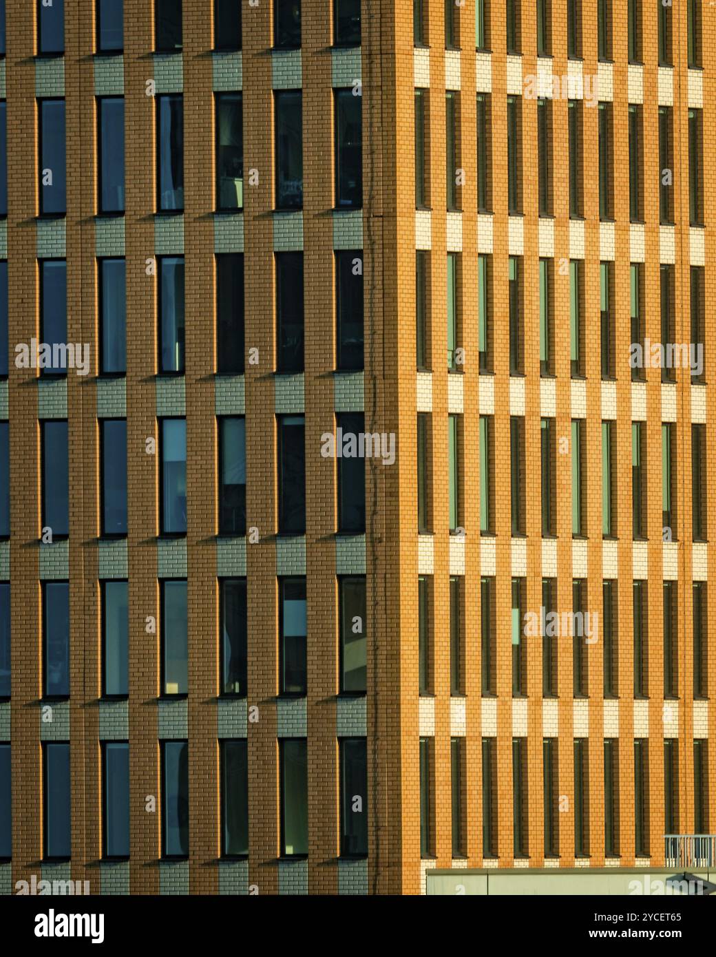 Abstract modern architecture facade. Frontal view of windows in facade ...