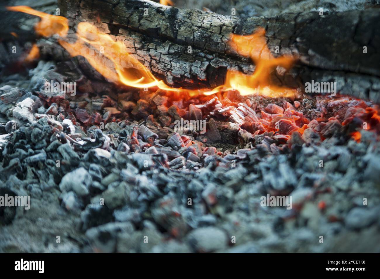 What remains after the effects of a burning wood, burning ash Stock ...
