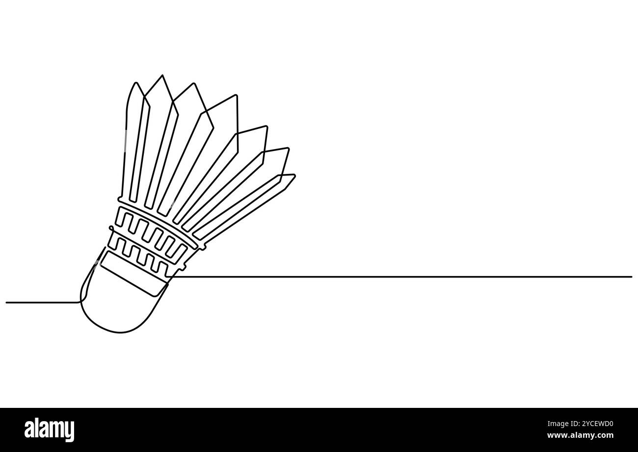 One badminton shuttlecock isolated on Black and White Stock Photos ...