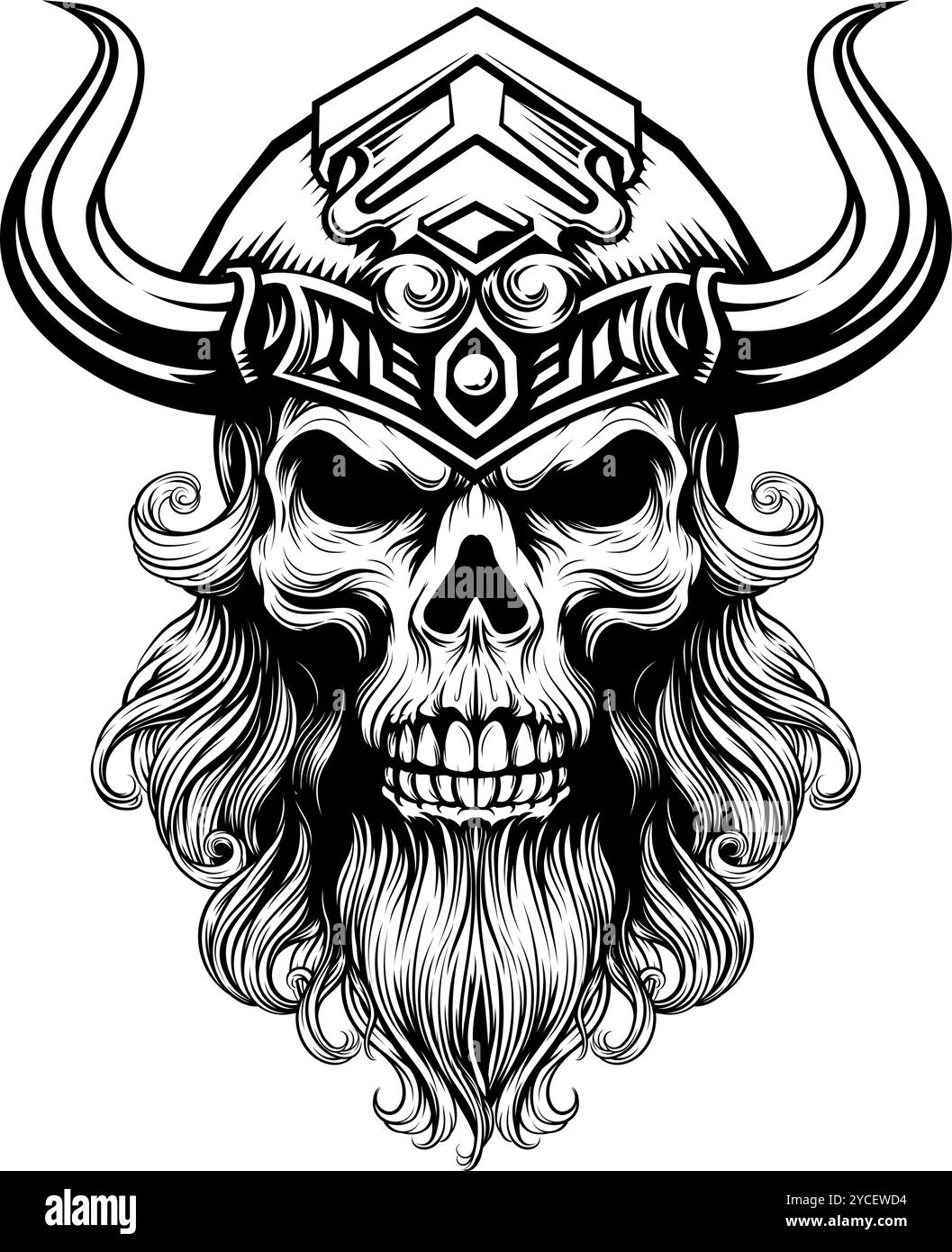 Nordic warrior skull Cut Out Stock Images & Pictures - Alamy