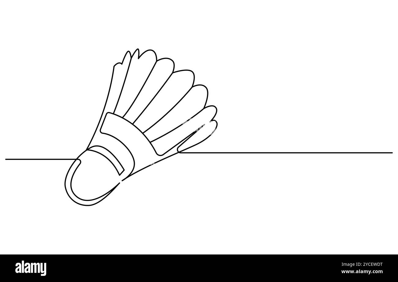 Badminton shuttlecock drawing Stock Vector Images - Alamy