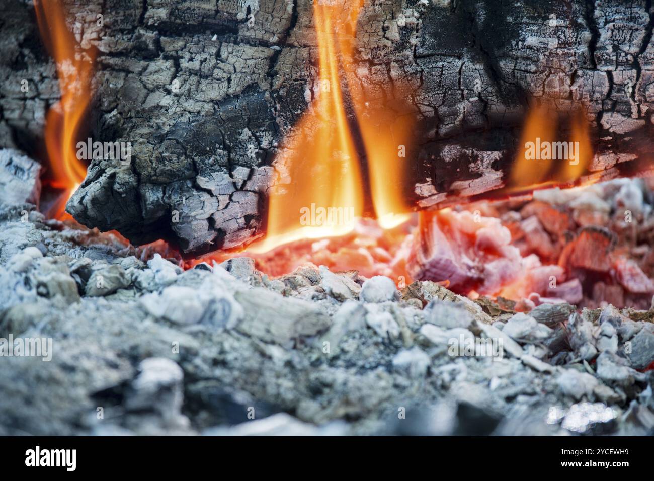 What remains after the effects of a burning wood, burning ash Stock ...