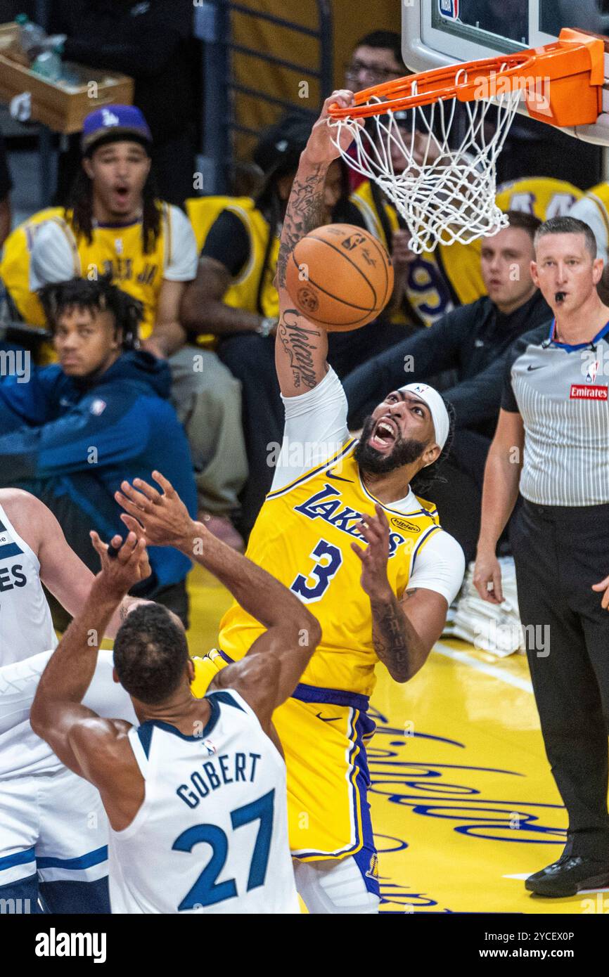 Los Angeles, USA. 22nd Oct, 2024. Los Angeles Lakers' Anthony Davis ...