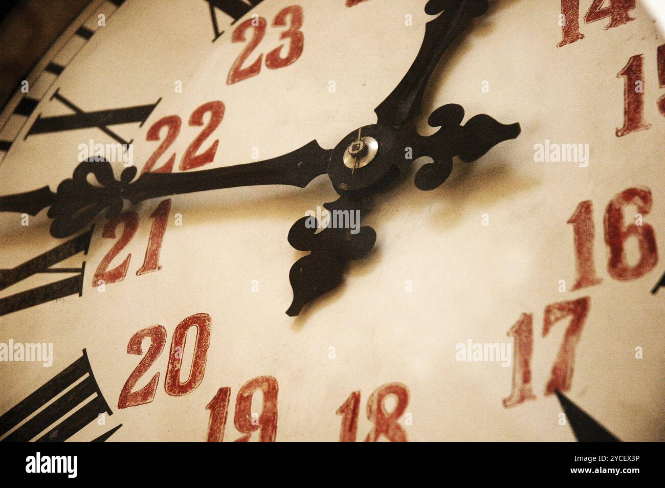 Hand Clock Full Frame Shot Stock Photo - Alamy
