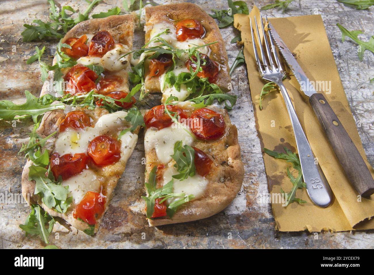 Tricolor pizza tomato mozzarella hi-res stock photography and images ...