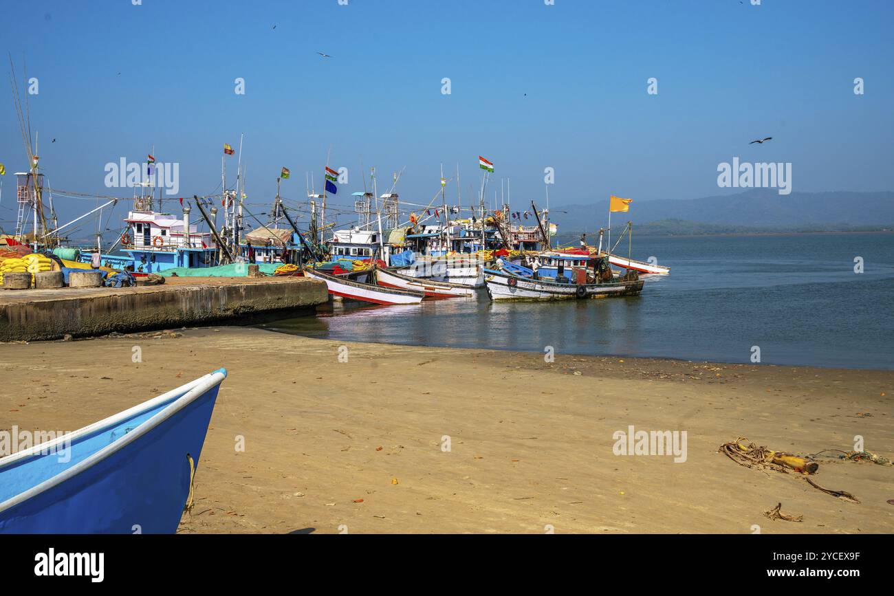 Harbor for small fishing ships in Gokarna, Karnataka, India ...