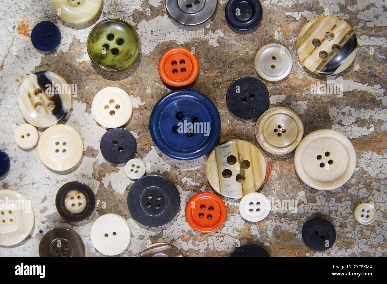 Presentation of old buttons used for clothes and dresses Stock Photo ...