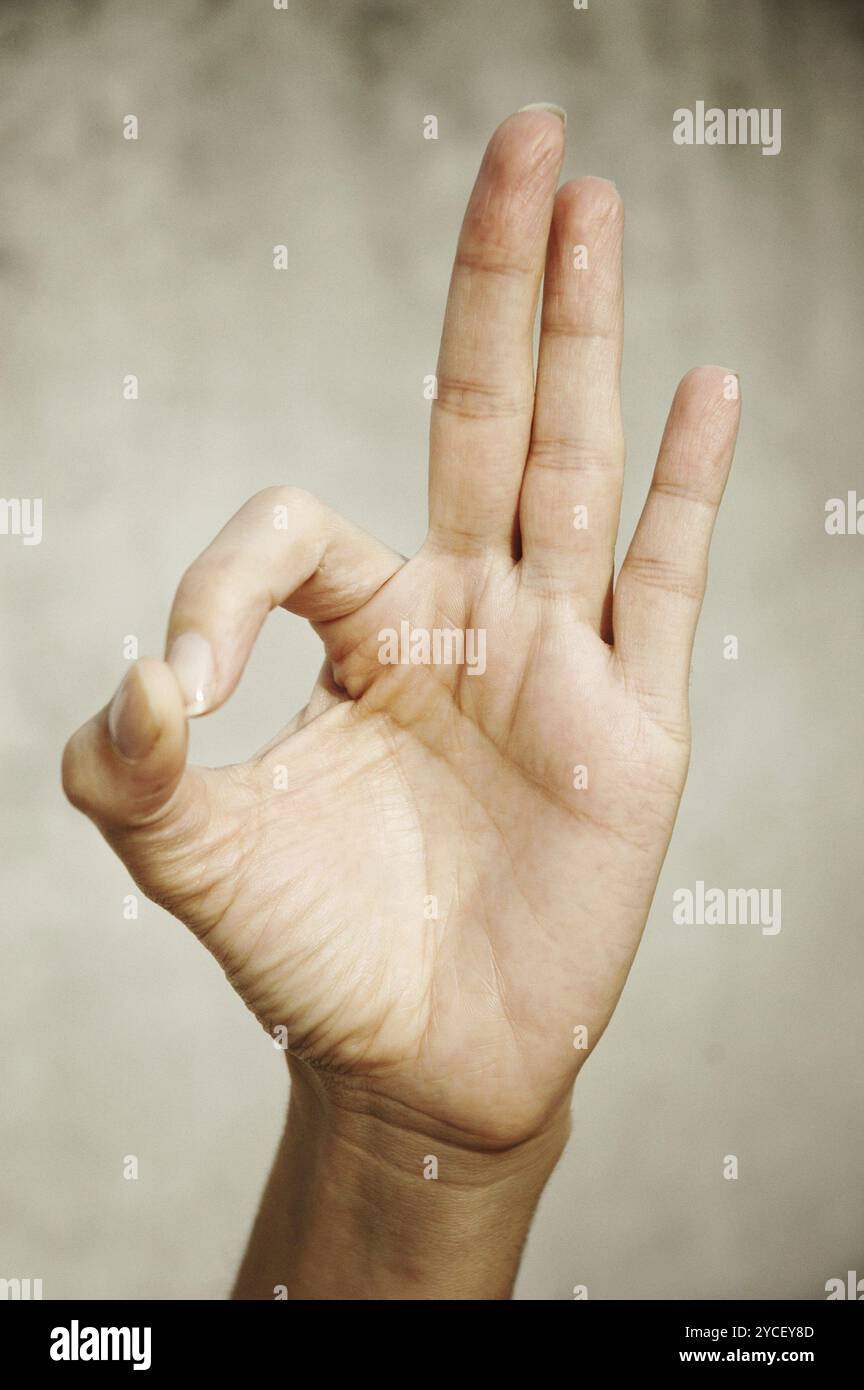 Hand gestures body language sign hi-res stock photography and images ...