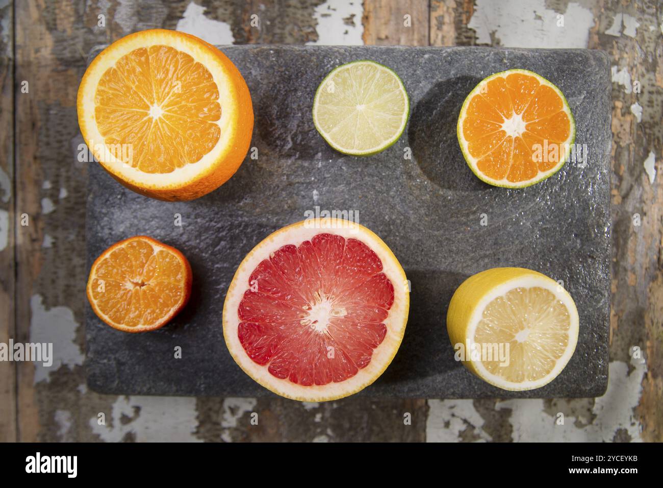 Presenting a blend of citrus slices of different types Stock Photo - Alamy