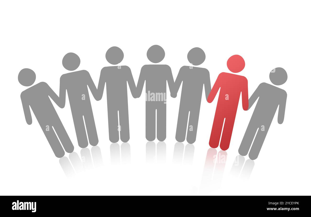 Crowd with one person standing out hi-res stock photography and images ...