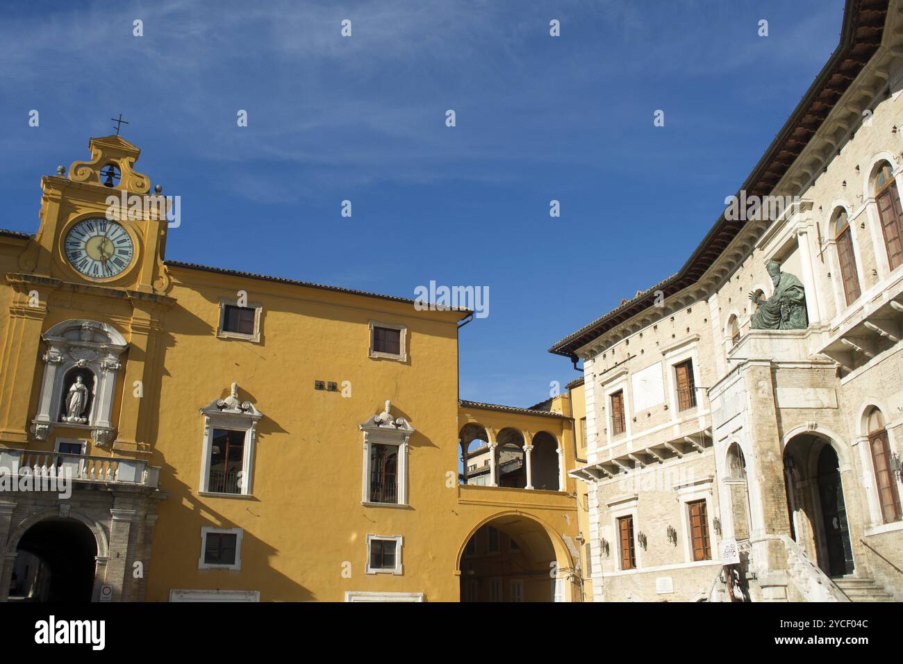 Ancient city of Fermo in the Marche Italy's main square Stock Photo - Alamy