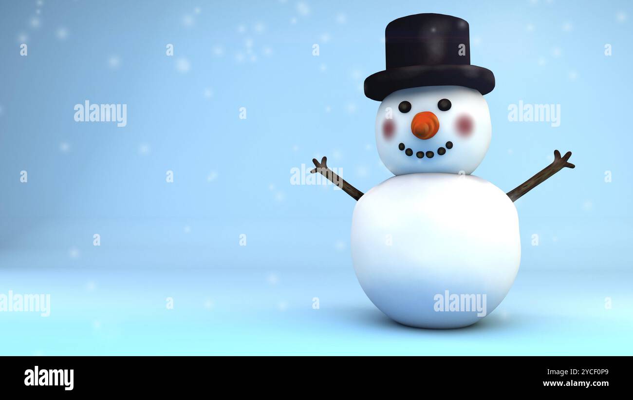 Snowman animation under snow wishes hi-res stock photography and images ...
