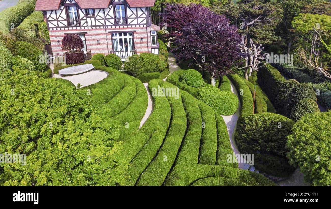 Etretat gardens, garden, village, Etretat, garden path, Normandy ...