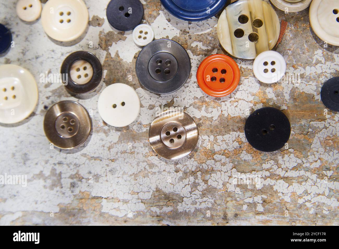 Presentation of old buttons used for clothes and dresses Stock Photo ...