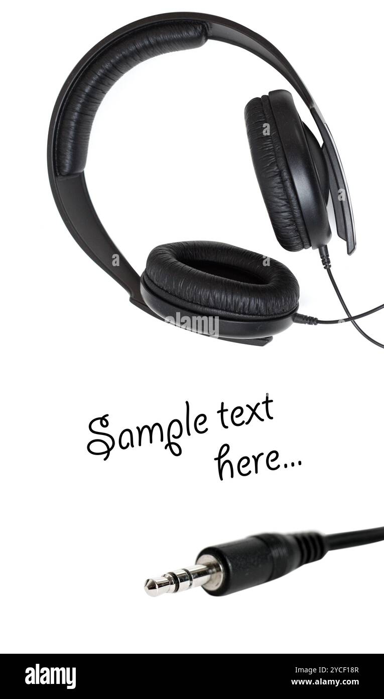Listen earphones headphones audio Cut Out Stock Images & Pictures - Alamy