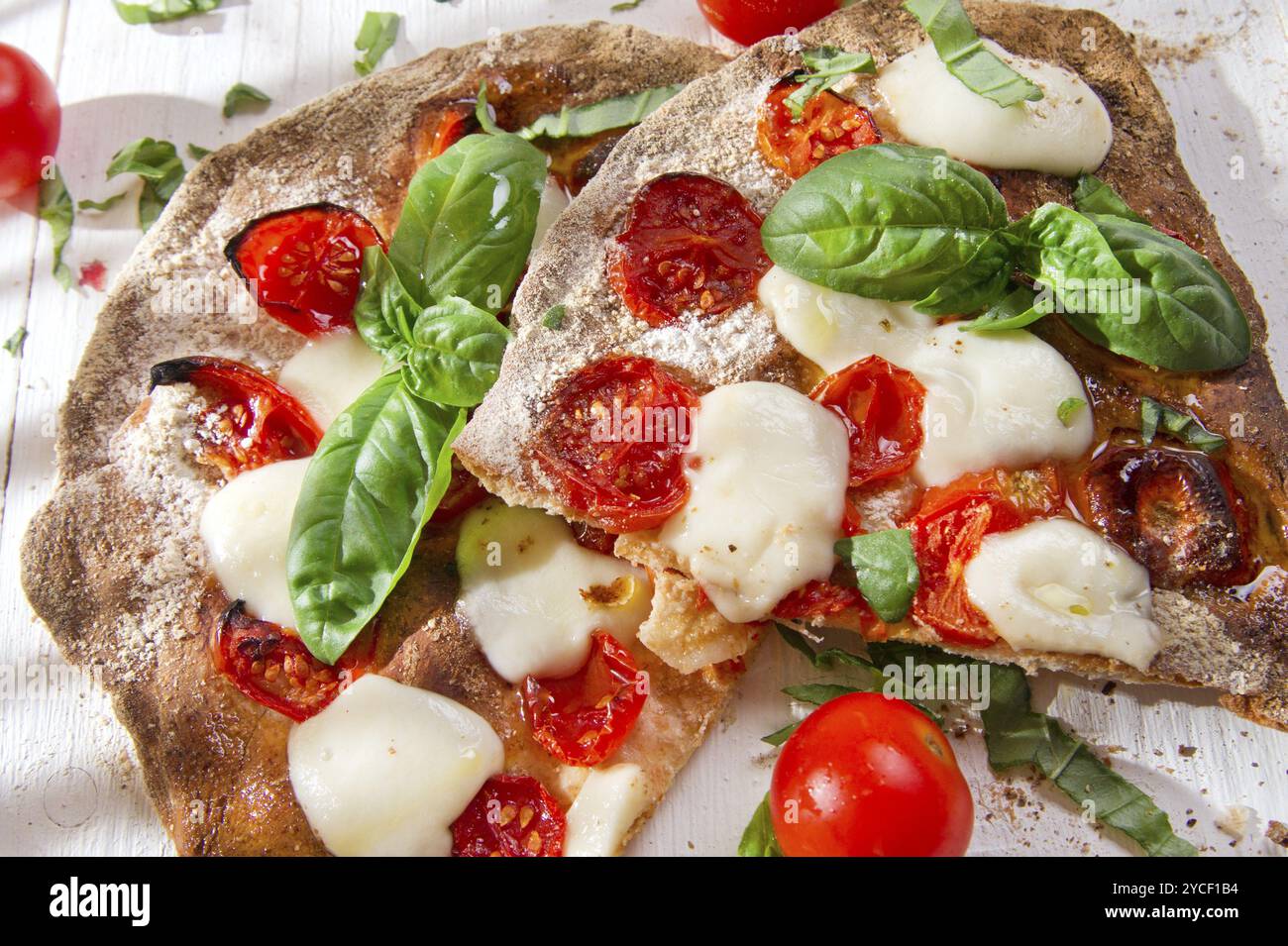 Margherita pizza with whole wheat flour for glucose Stock Photo - Alamy