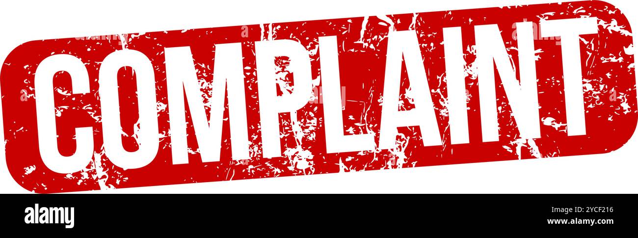 Complaint - red rubber stamp in grunge effect Stock Vector Image & Art ...