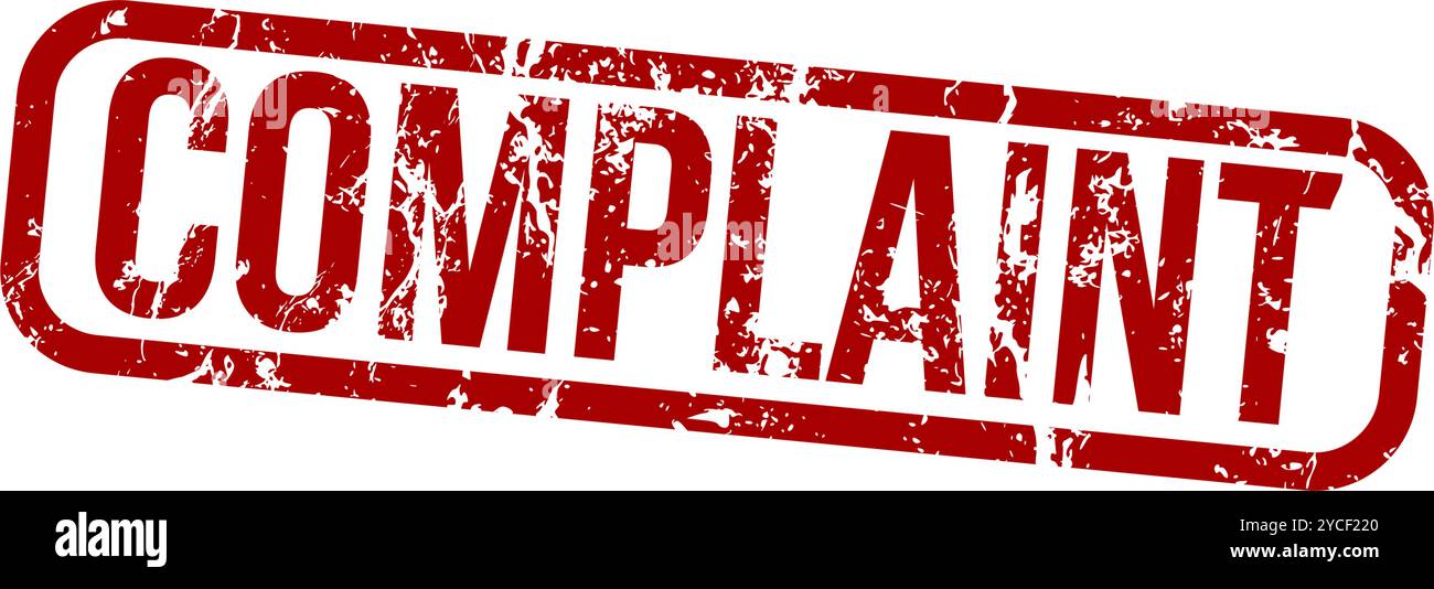 Complaint - red rubber stamp in grunge effect Stock Vector Image & Art ...