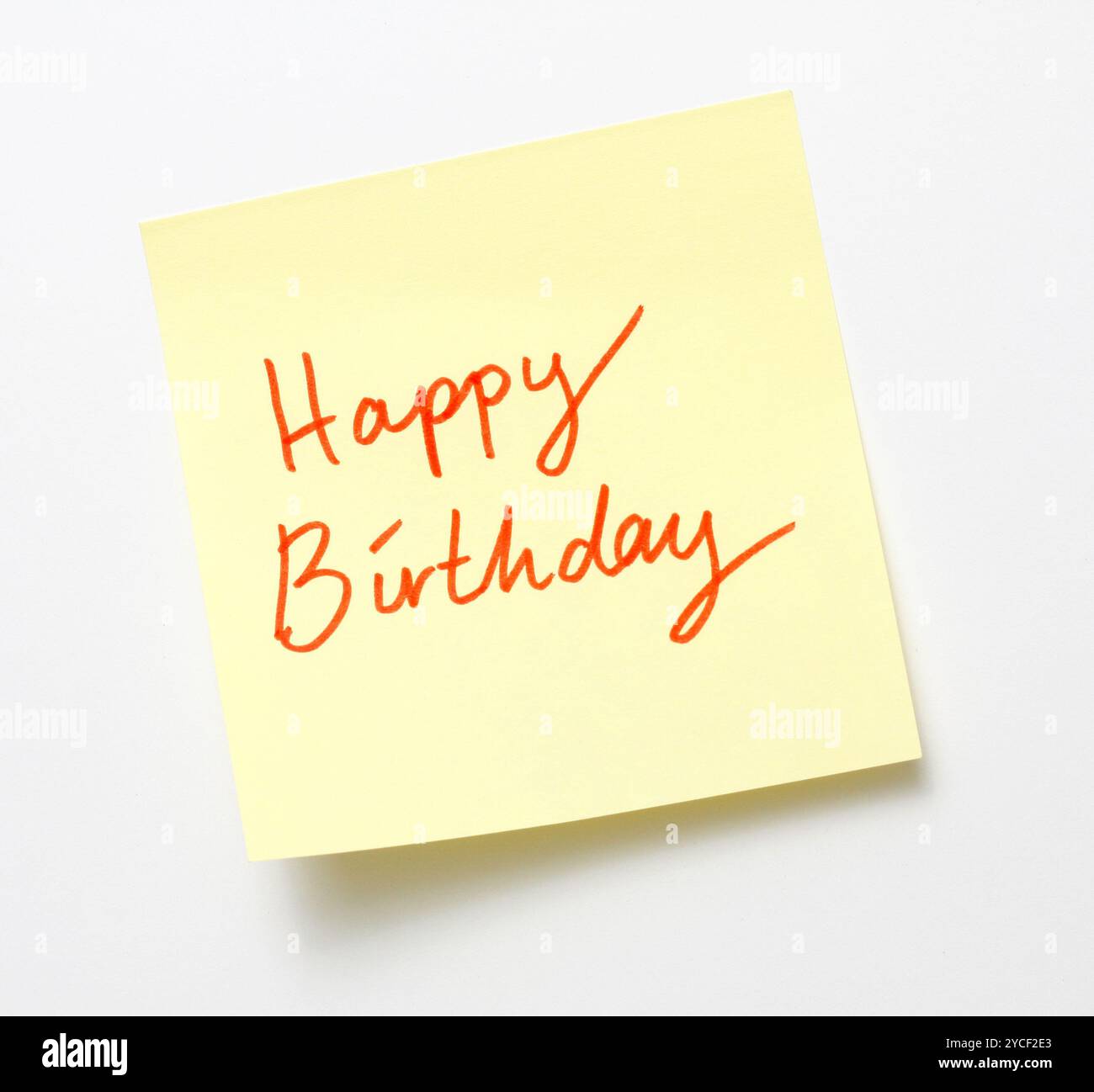 Sticky note happy birthday message hi-res stock photography and images ...