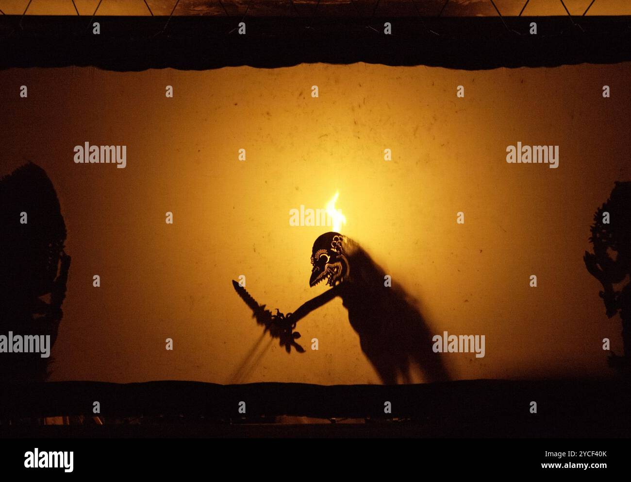 Shadow puppet show at Oka Kartini in Ubud, Gianyar, Bali, Indonesia ...