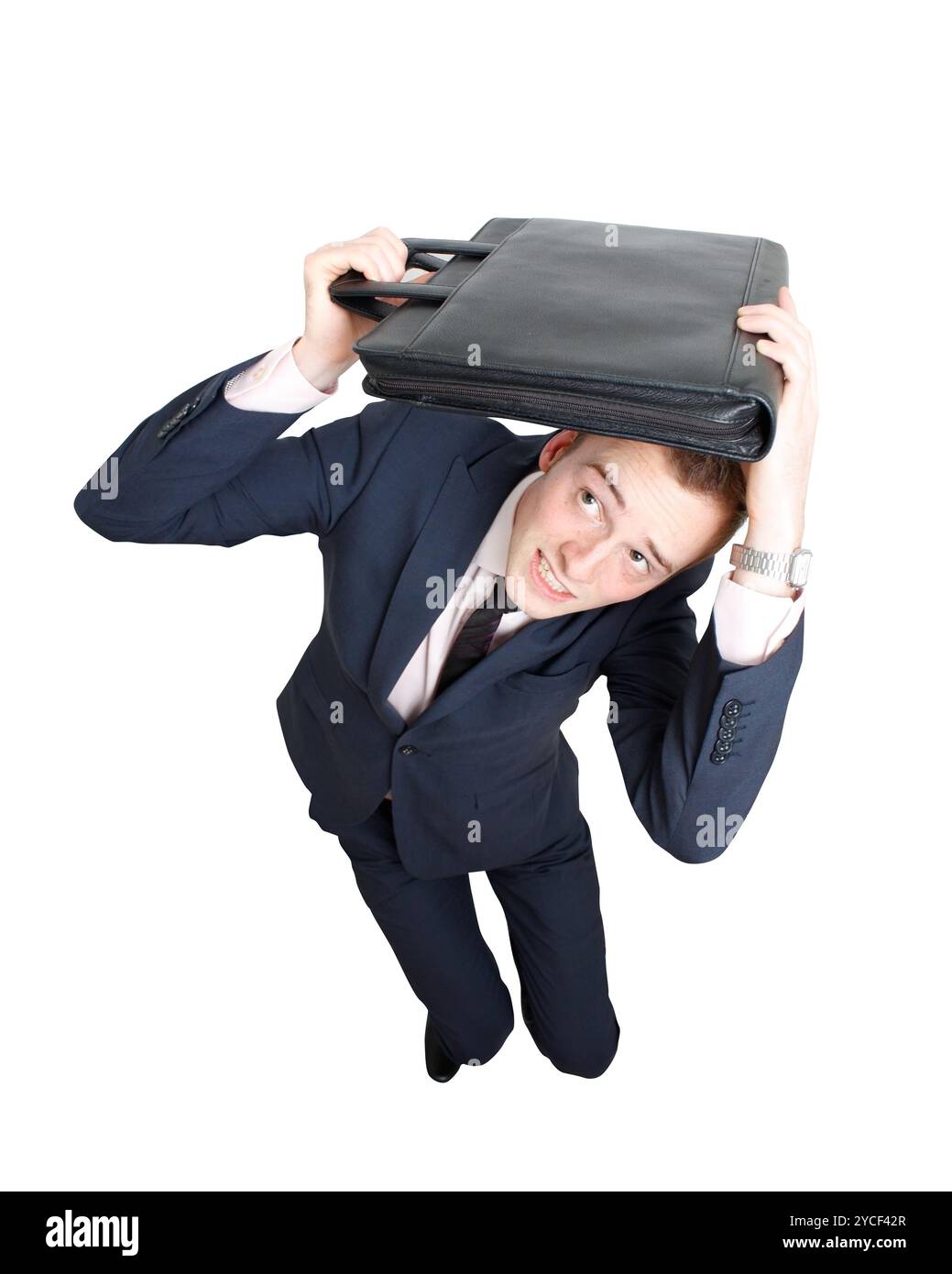 Young worried man covering Cut Out Stock Images & Pictures - Alamy